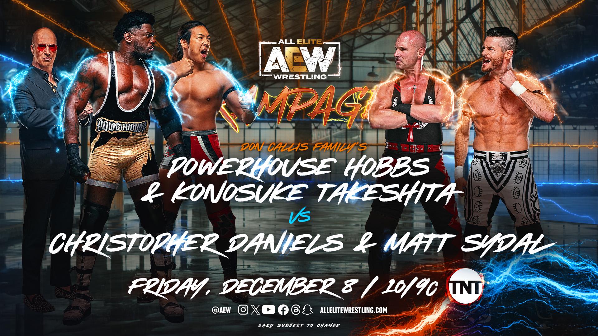 "Konosuke Takeshita & Powerhouse Hobbs vs. Christopher Daniels & Matt Sydal" | Match Video ...