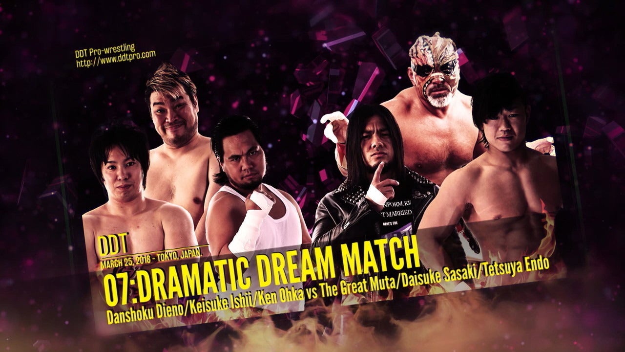 Watch Danshoku Dieno & Keisuke Ishii & Ken Ohka vs Great Muta & Daisuke Sasaki & Tetsuya Endo on ...
