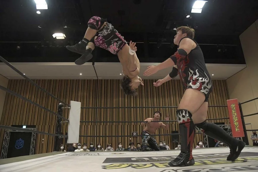 HARASHIMA ＆ Yukio Naya vs Yuki Ueno ＆ MAO