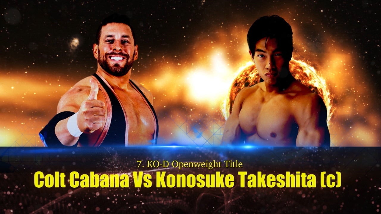 DDT・"KO-D Openweight Championship Match Konosuke Takeshita vs Colt Cabana " | Match Video ...