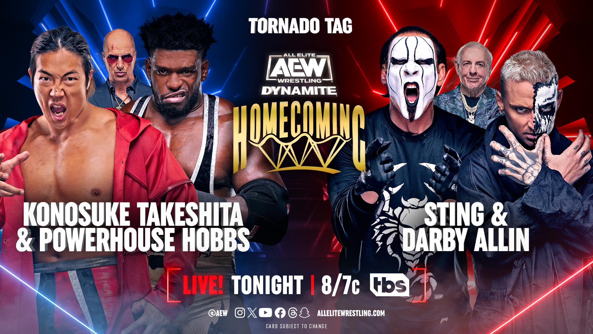 "Darby Allin & Sting vs. Konosuke Takeshita & Powerhouse Hobbs" | Match Video Streaming ...