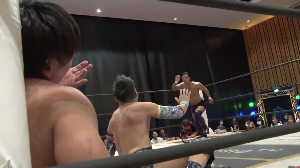 HARASHIMA & Yukio Sakaguchi & Kazusada Higuchi vs Makoto Oishi & Kota Umeda & Yukio Naya