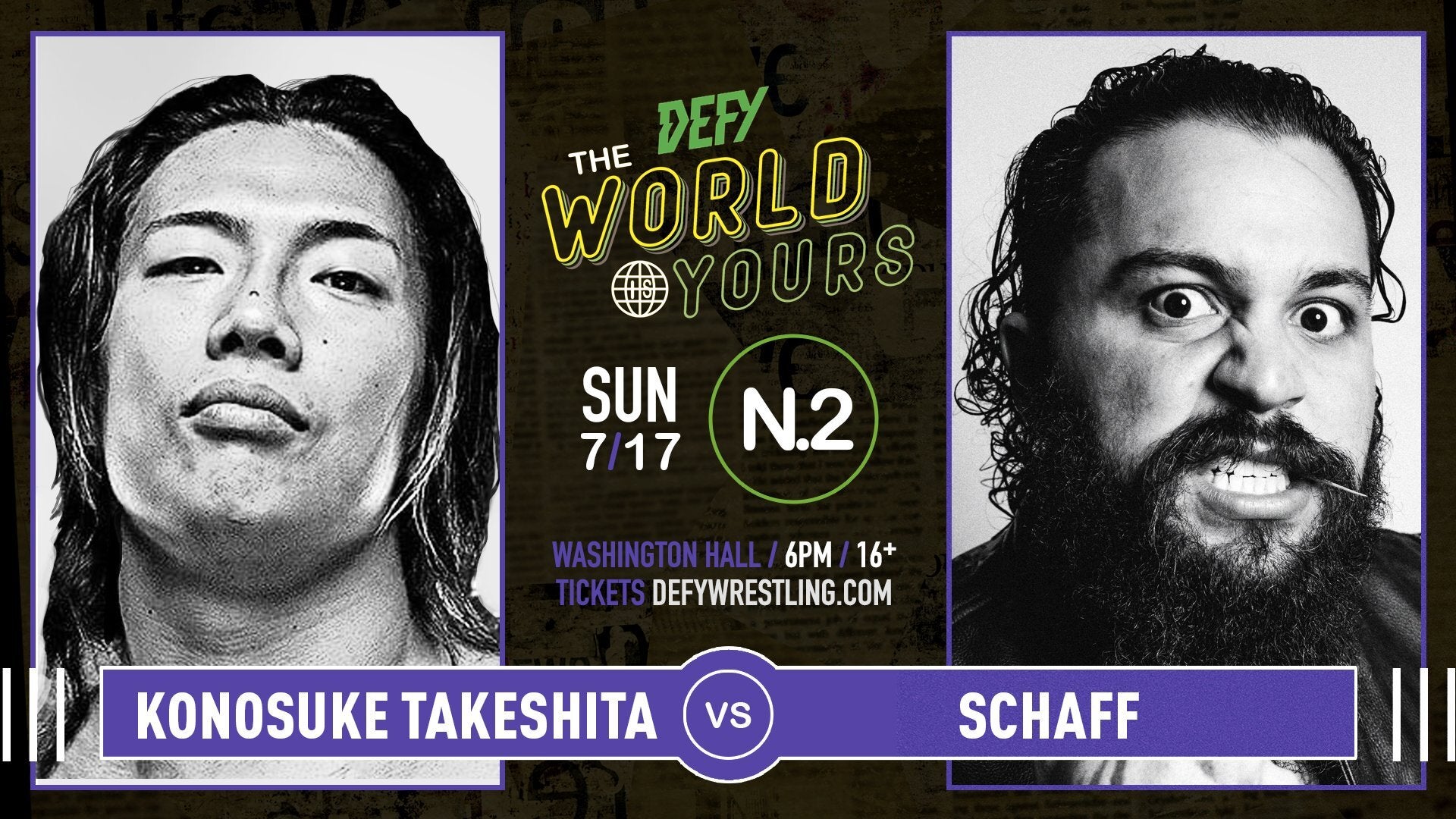 "Konosuke Takeshita vs. SCHAFF" | Match Video Streaming | WRESTLE UNIVERSE