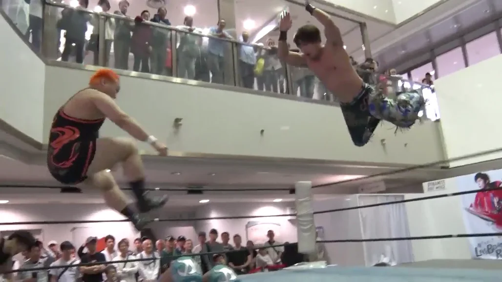 HARASHIMA & Yuki Ueno & Naomi Yoshimura vs Asuka & Tomomitsu Matsunaga ...