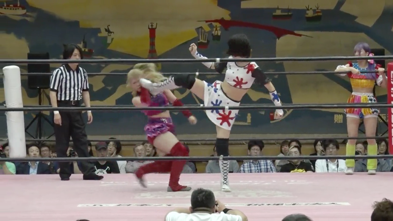 Watch Yuki Aino & Pom Harajuku vs YUMI & Mahiro Kiryu on WRESTLE ...