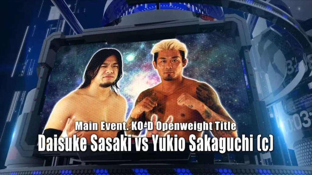 KO-D Openweight Championship Match Yukio Sakaguchi vs Daisuke Sasaki